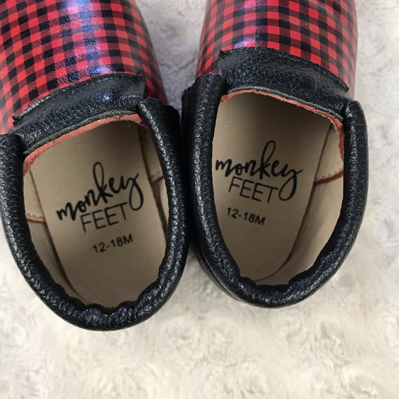 Monkey Feet | Shoes | Monkey Feet Buffalo Plaid Shoes 218 Months Red ...